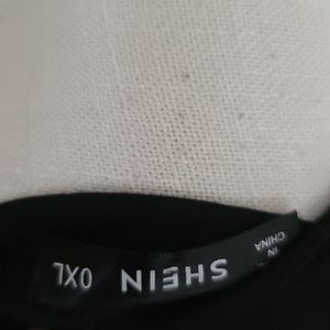 SHEIN | Tops | Shein Graphic Slogan Peplum Tee Size X | Poshmark